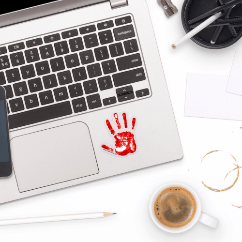 Bloody Hand Print Sticker – Moon Light Sticker Co.