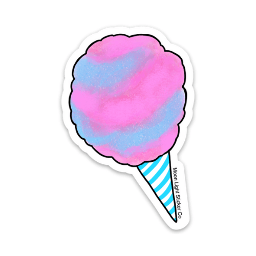 Cotton Candy Sticker – Moon Light Sticker Co.