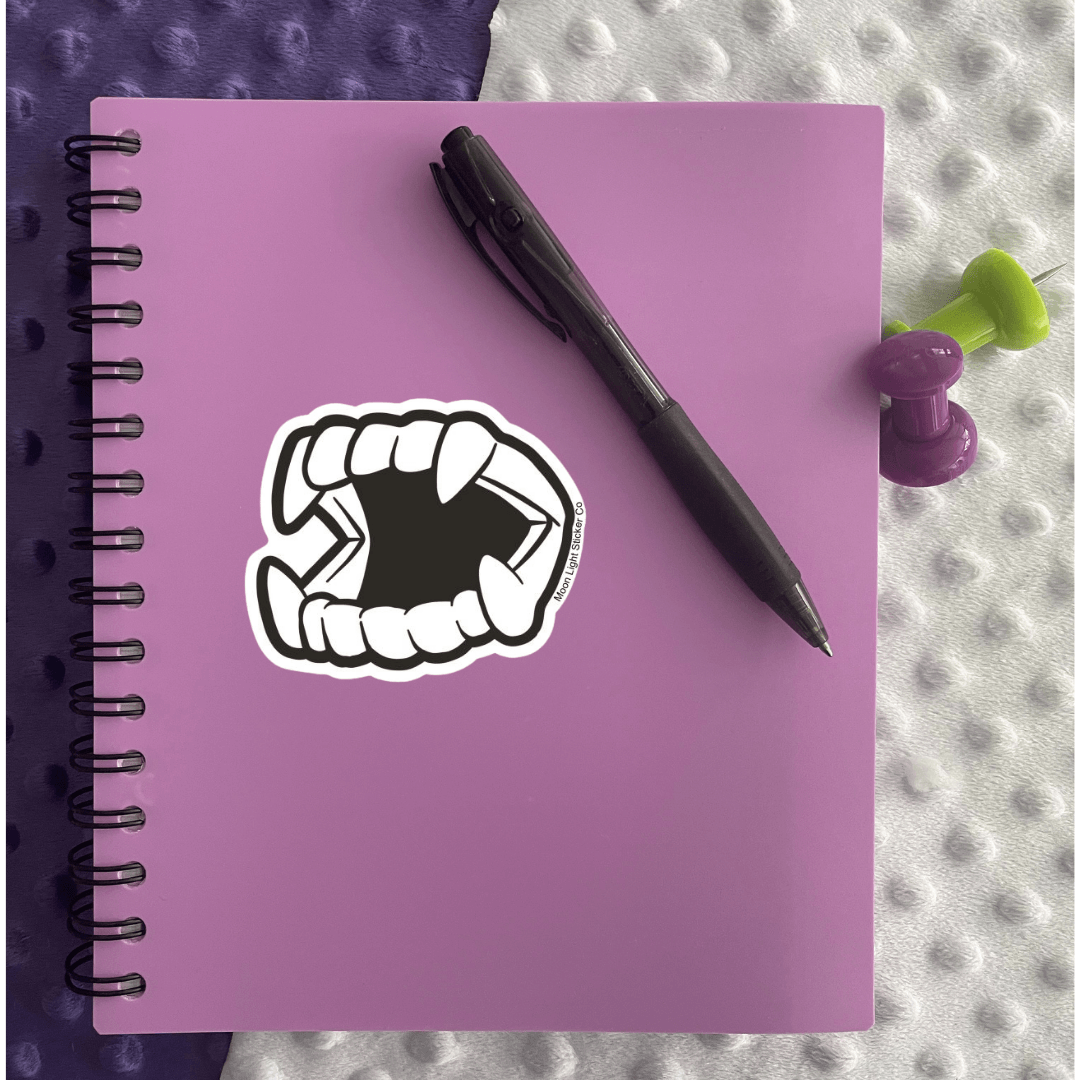 Fangs Sticker – Moon Light Sticker Co.