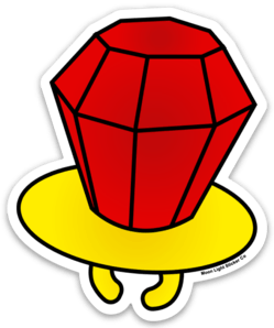 Ring Pop Red Sticker – Moon Light Sticker Co.